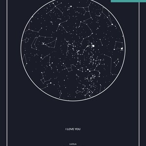 Custom Star Map, Digital File, Poster of Your Sky Map, Wedding Gift ...