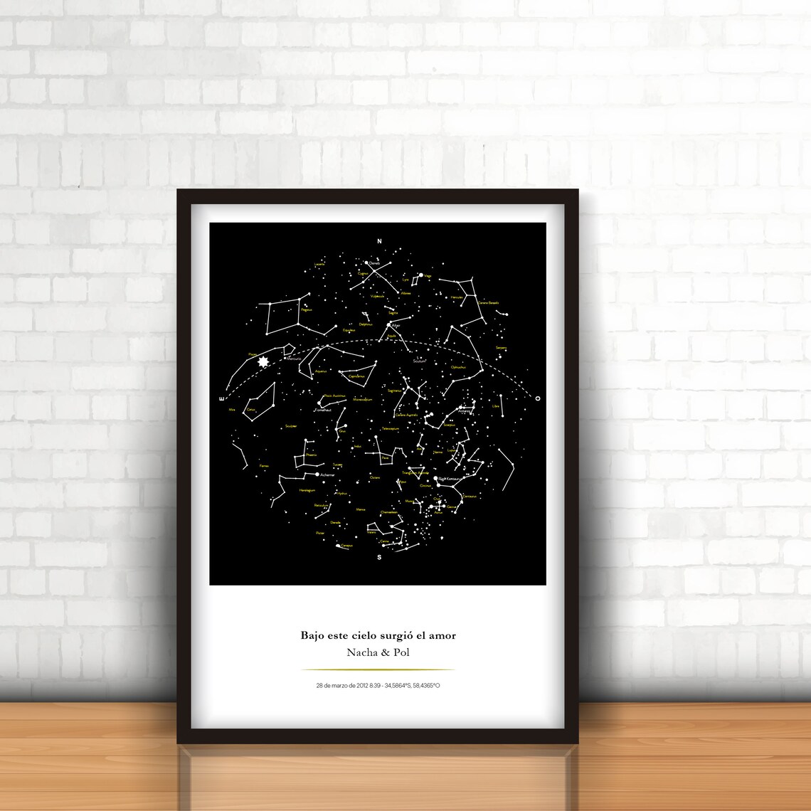 Custom Star Map Print, Personalized Constellation Gift (digital ...
