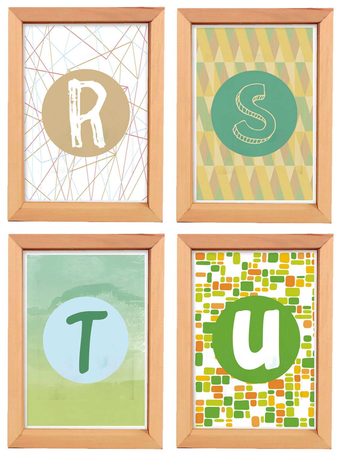Printable Letters Poster. Set of 24 Posters. Poster ABC FREE - Etsy