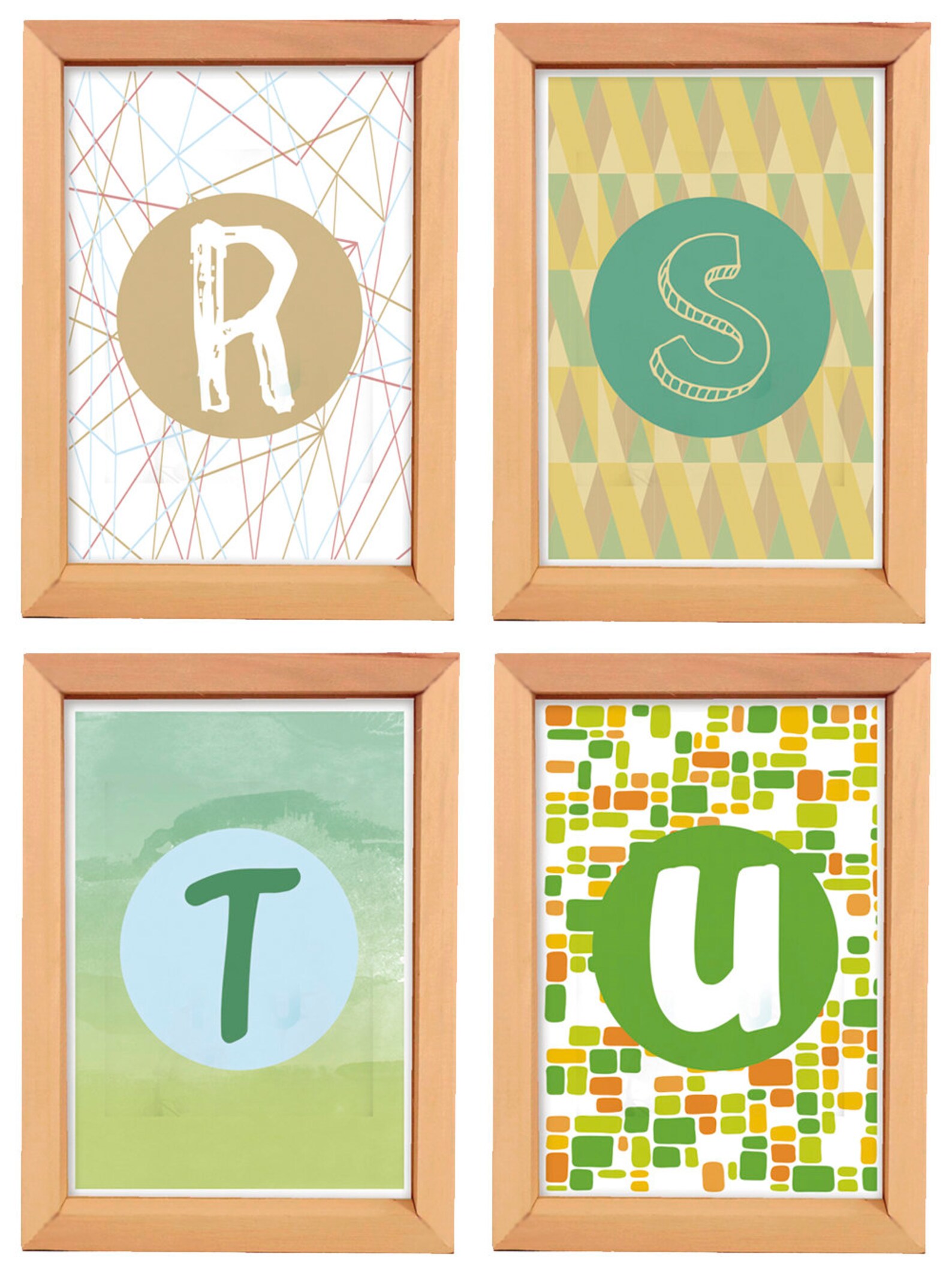 Printable Letters Poster. Set of 24 Posters. Poster ABC FREE - Etsy