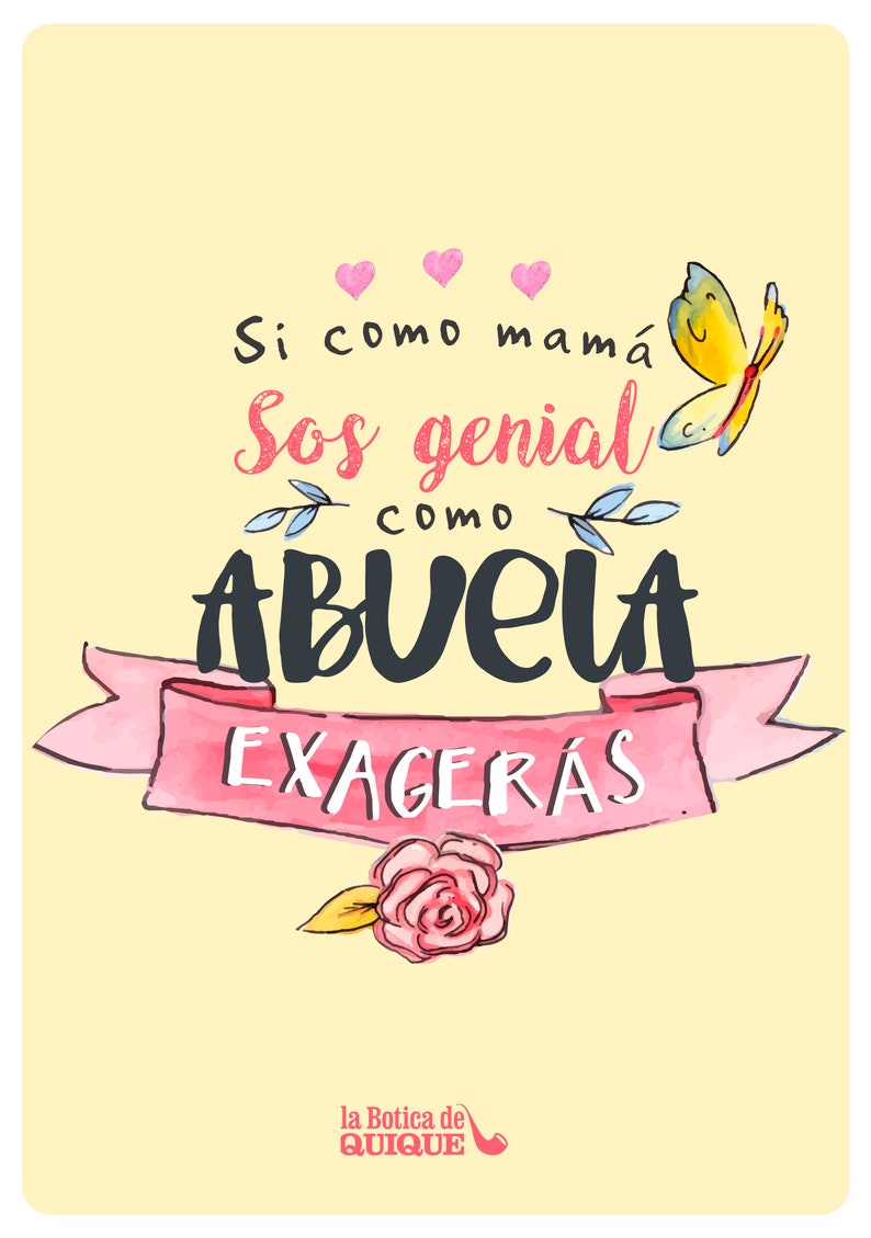 Día De La Madre. Set X 8. Spanish Mother's Day Card. Tarjeta De ...