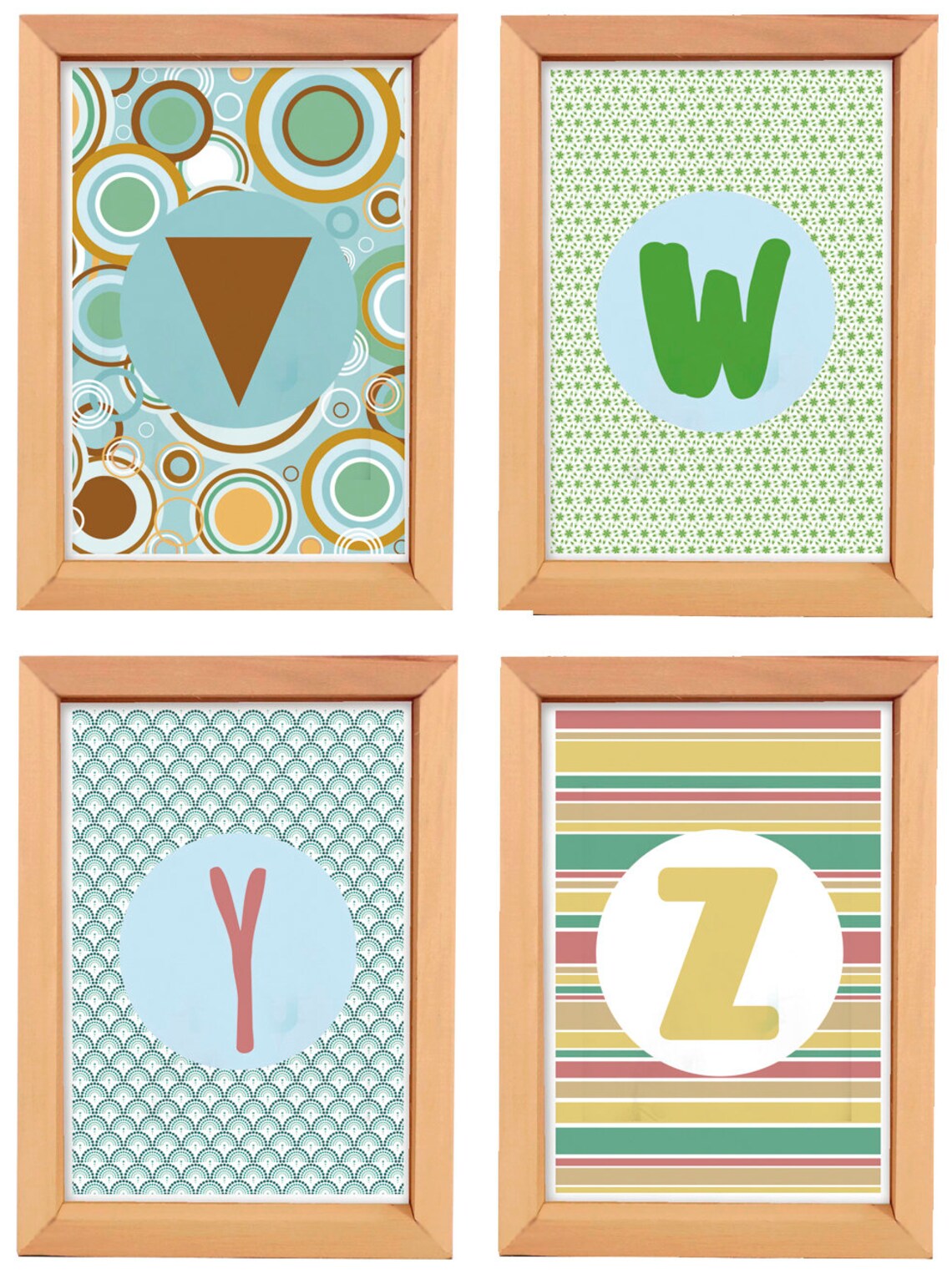 Printable Letters Poster. Set of 24 Posters. Poster ABC FREE - Etsy