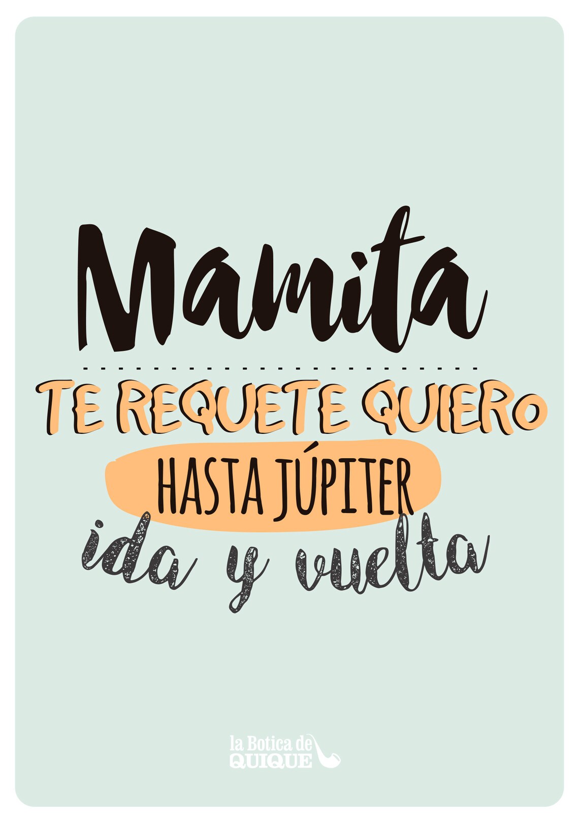 Día De La Madre. Set X 8. Spanish Mother's Day Card. Tarjeta De ...