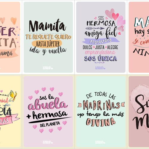 Día De La Madre. Set X 8. Spanish Mother's Day Card. - Etsy