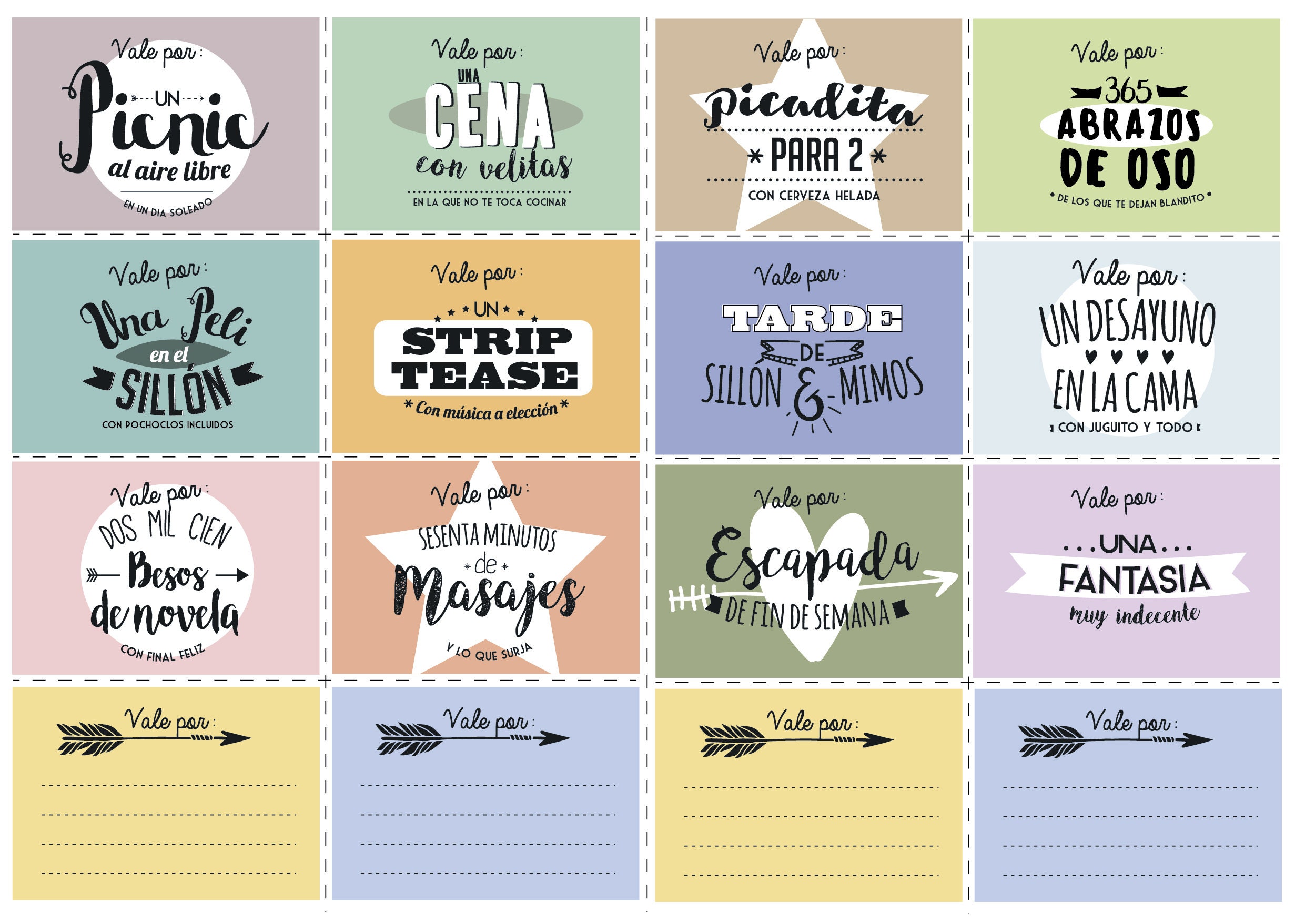 Vales de regalo de navidad felices fiestas. 16 originales vales ...