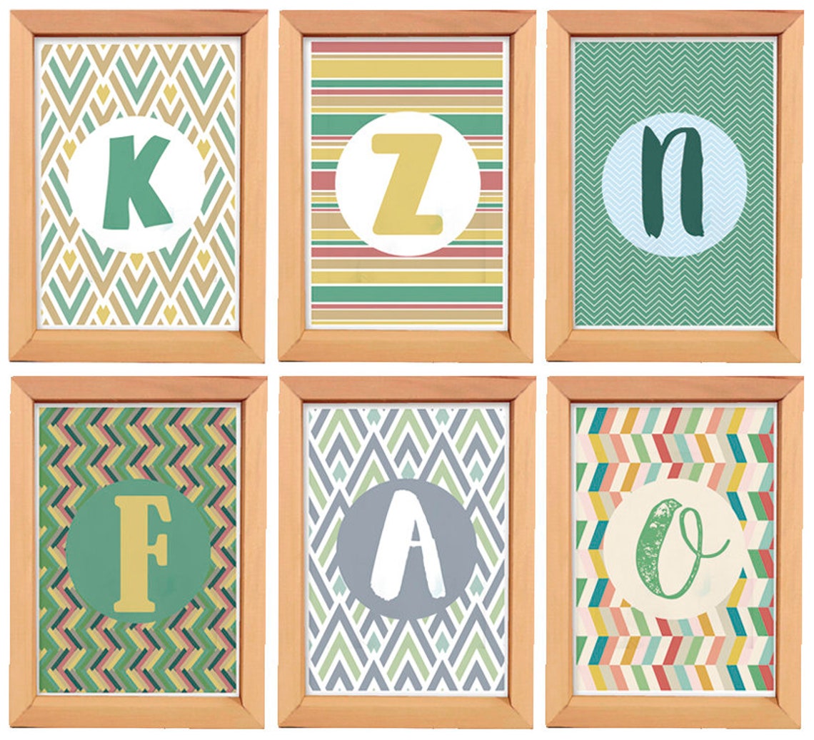 Printable Letters Poster. Set of 24 Posters. Poster ABC FREE - Etsy