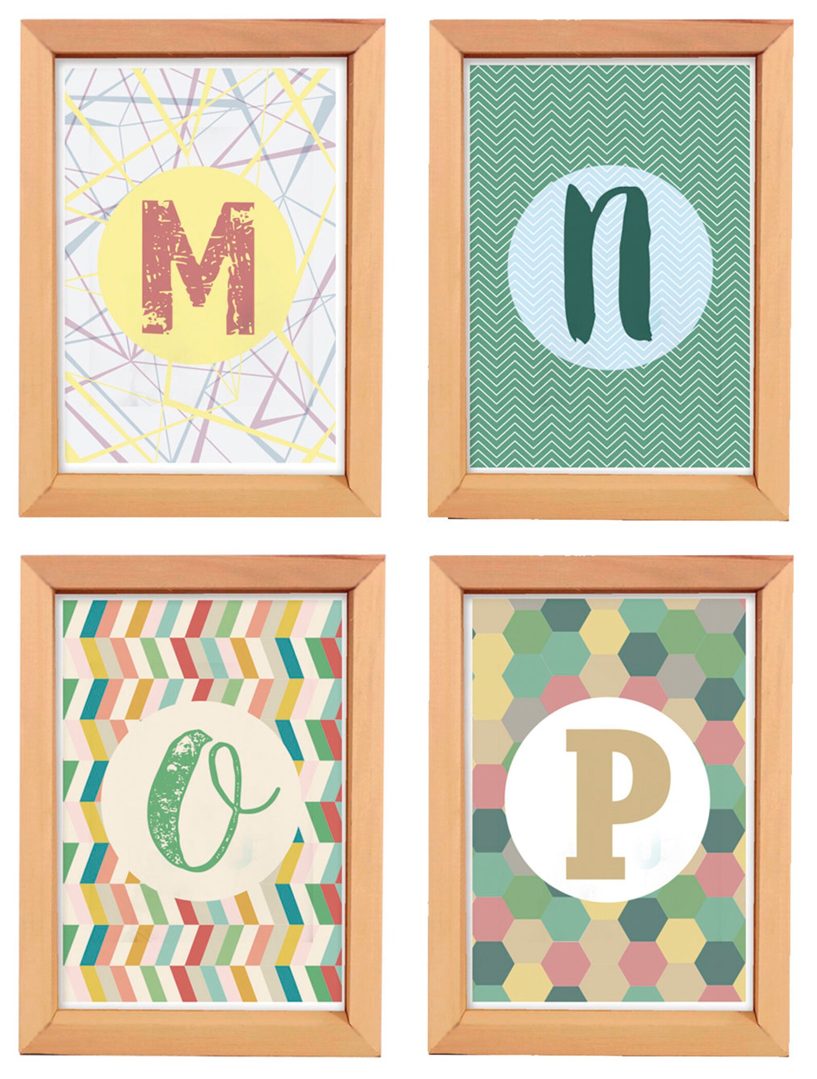 Printable Letters Poster. Set of 24 Posters. Poster ABC FREE - Etsy