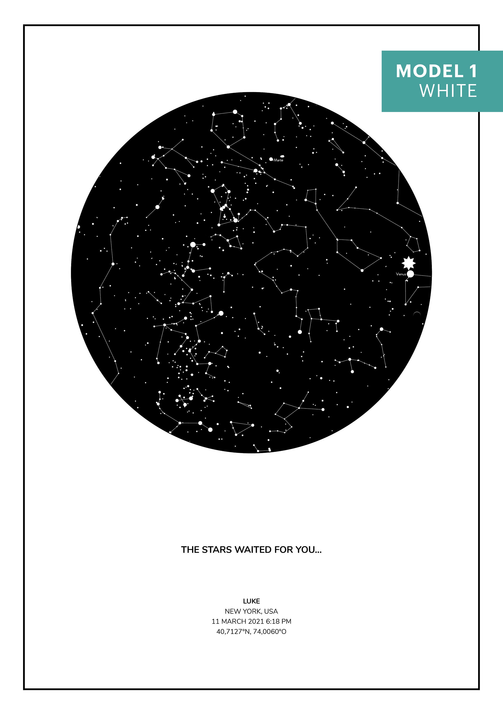 Custom Star Constellation Map, Anniversary Gift (digital File) - Etsy