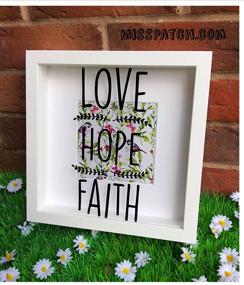 Bible Verse Scripture Frame Love Hope Faith | Etsy
