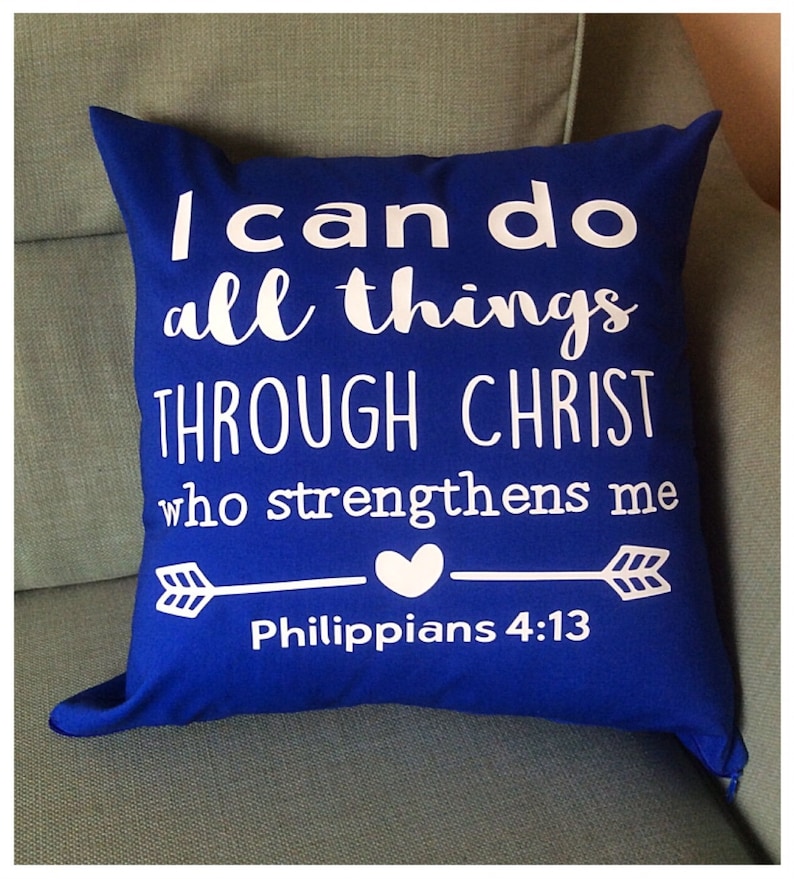 Christian Gifts Bible Verse Scripture Cushion Cover - Etsy UK