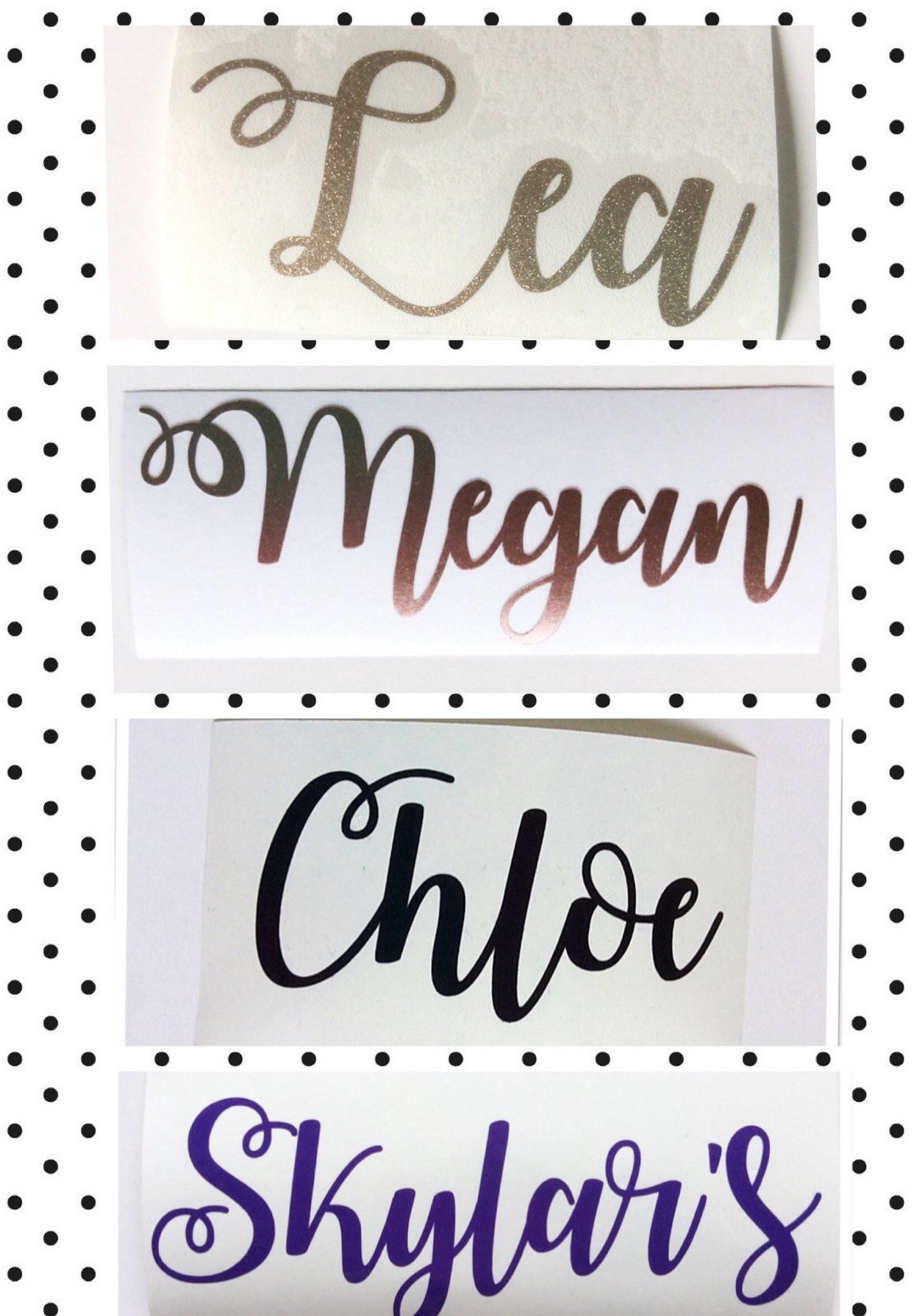 Name Vinyl Decal Stickers, Personalised Custom Transfer - Etsy