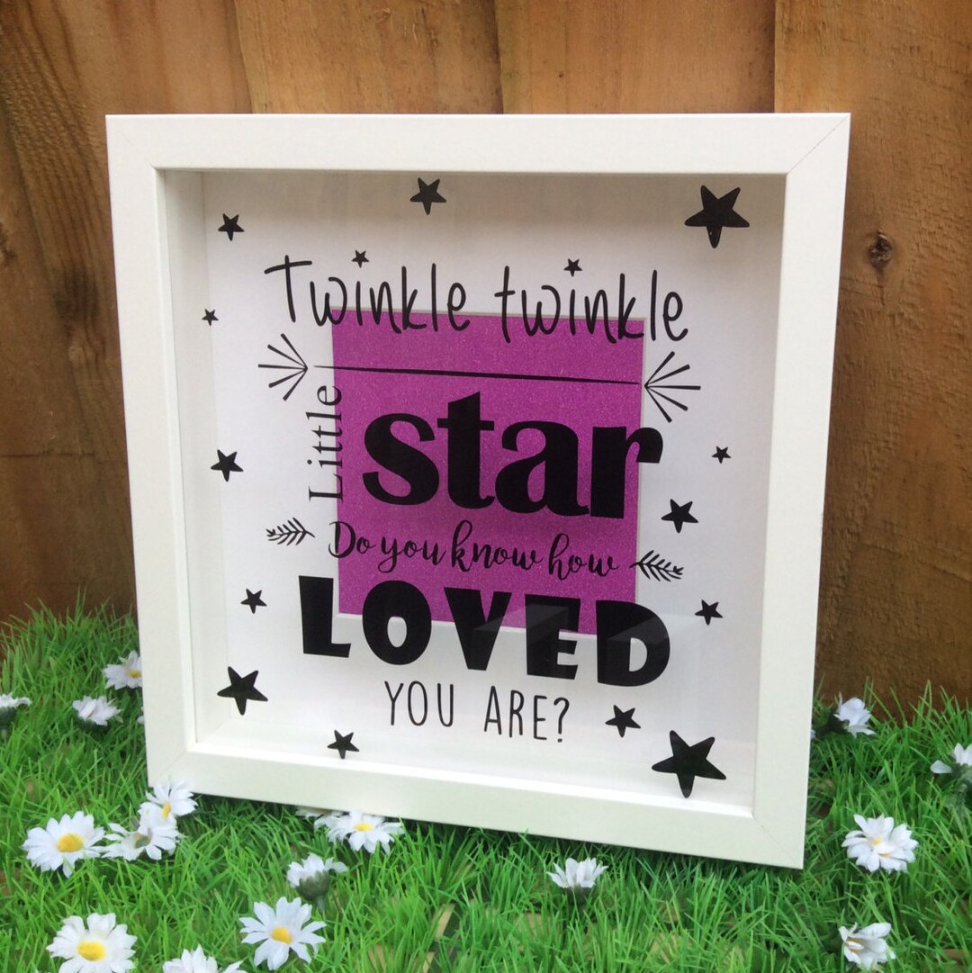 Nursery Rhyme Quote Frame, Twinkle Little Star - Etsy