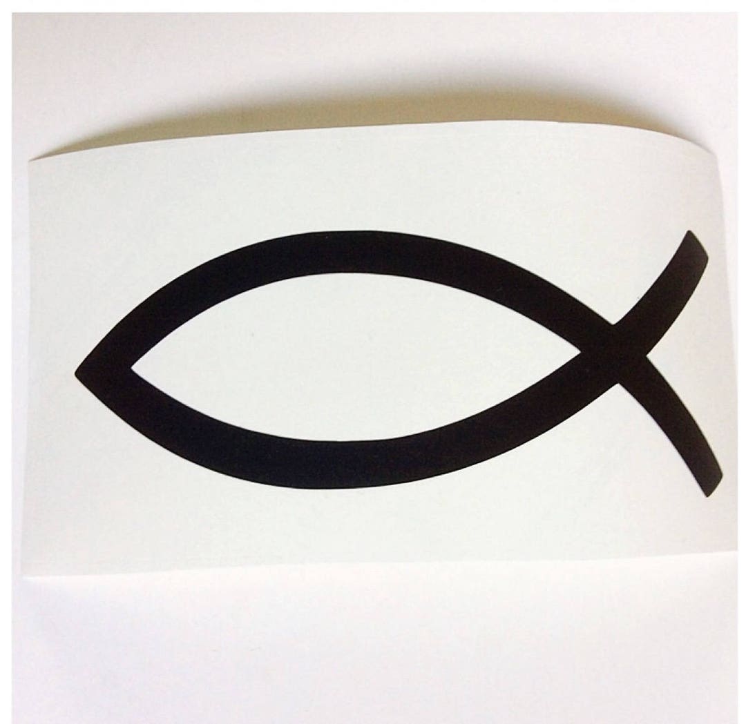Christian Fish Symbol Vinyl Decal Sticker - Etsy