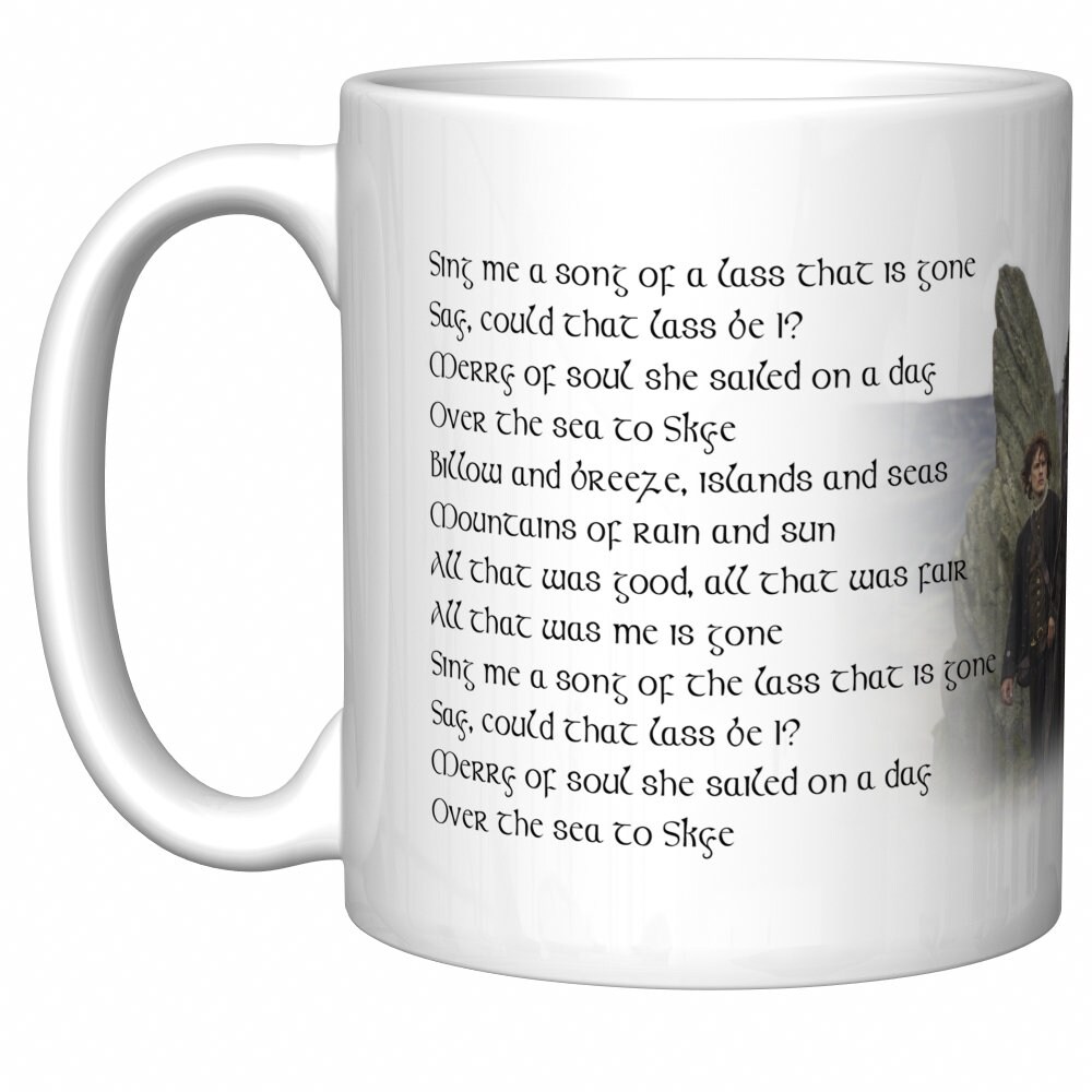 Outlander Skye Boat Theme Song Lyrics Coffee Mug With Jamie and Claire ...