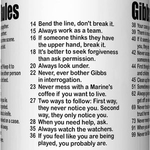 NCIS 2023 Gibbs' Rules Coffee Mug, Farewell Edition (all 38 Rules) - Etsy