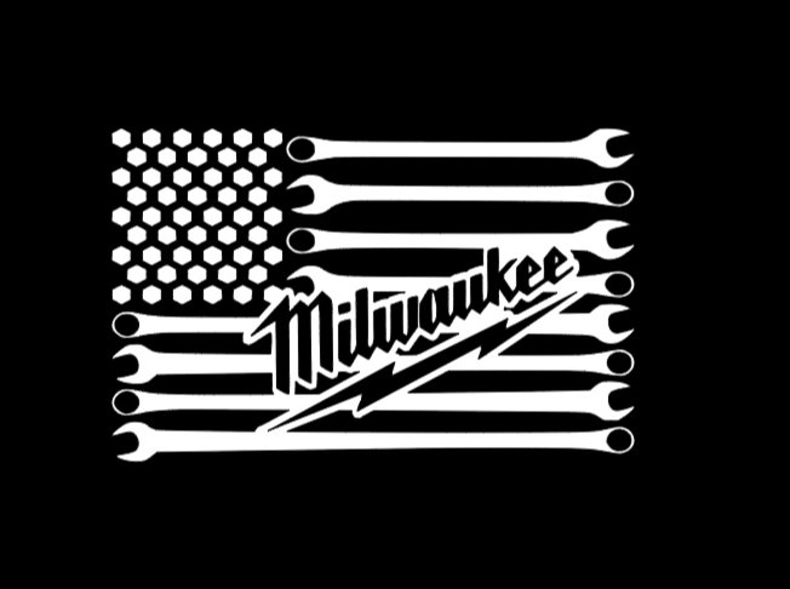 Milwaukee Tool Flag Decal | Etsy