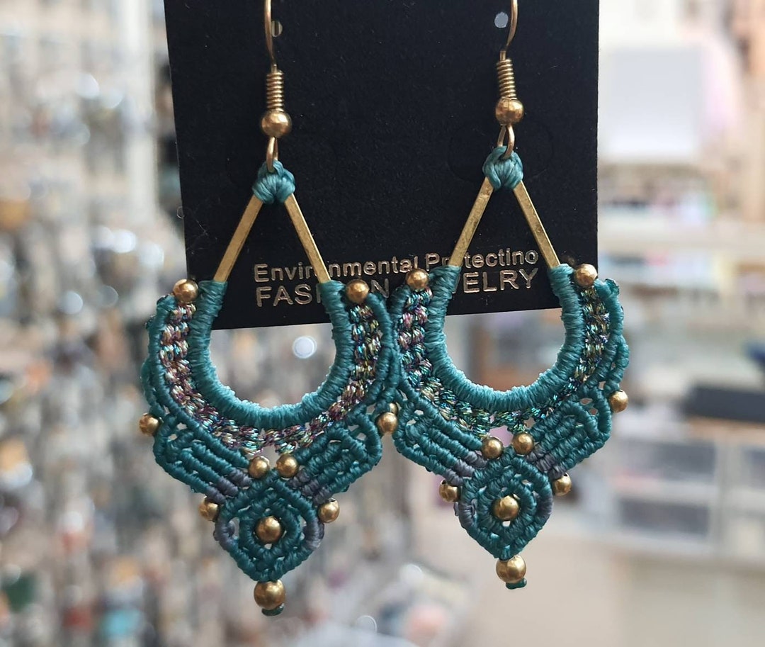 Micro Macrame Earring Handmade Thai Stlye - Etsy