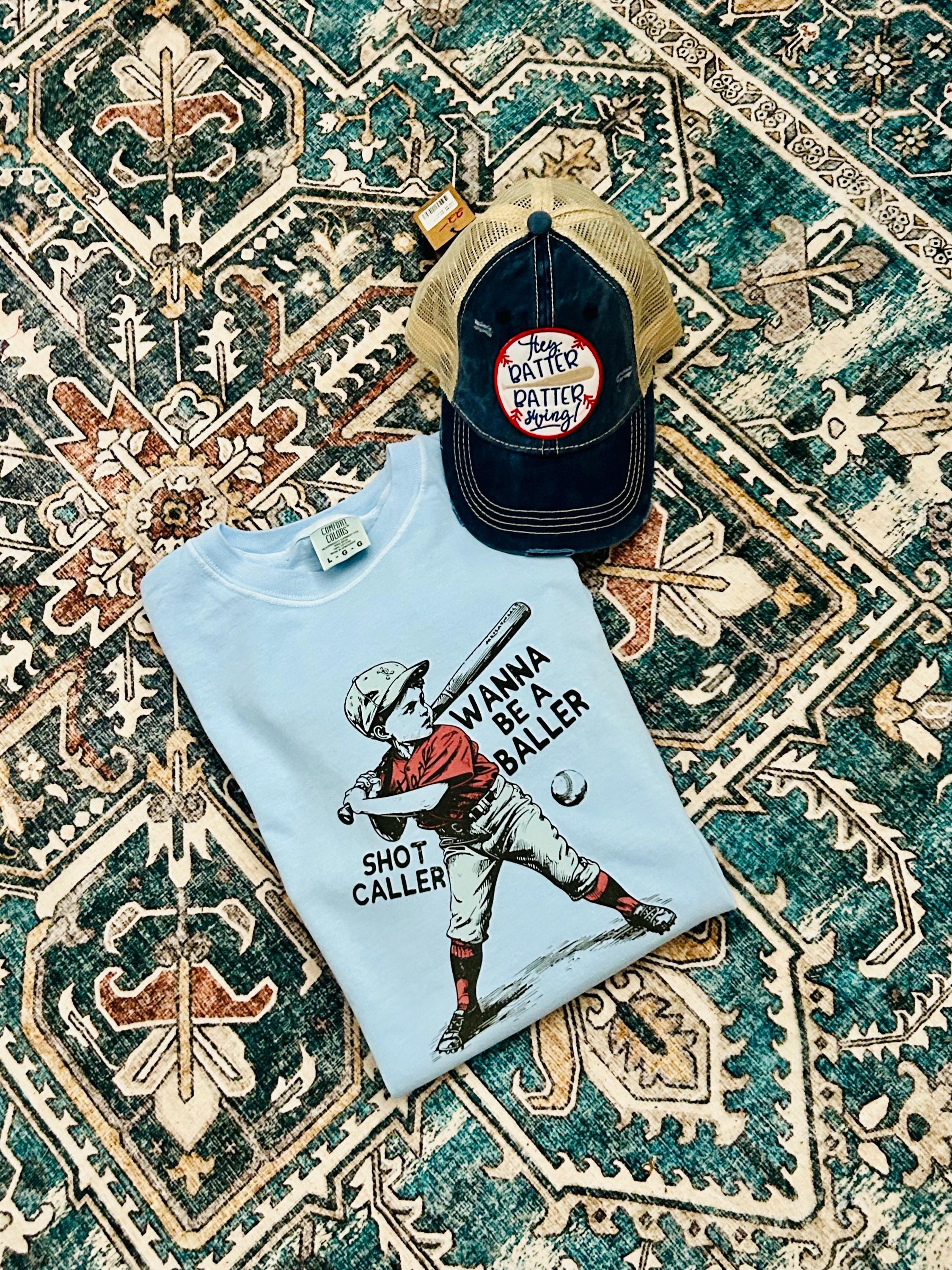 Wanna Be A Baller Shot Caller Baseball Tees - Etsy