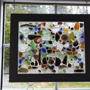 Sea Glass Art | Sea Glass Window | Beach Window | Beach Collage ...