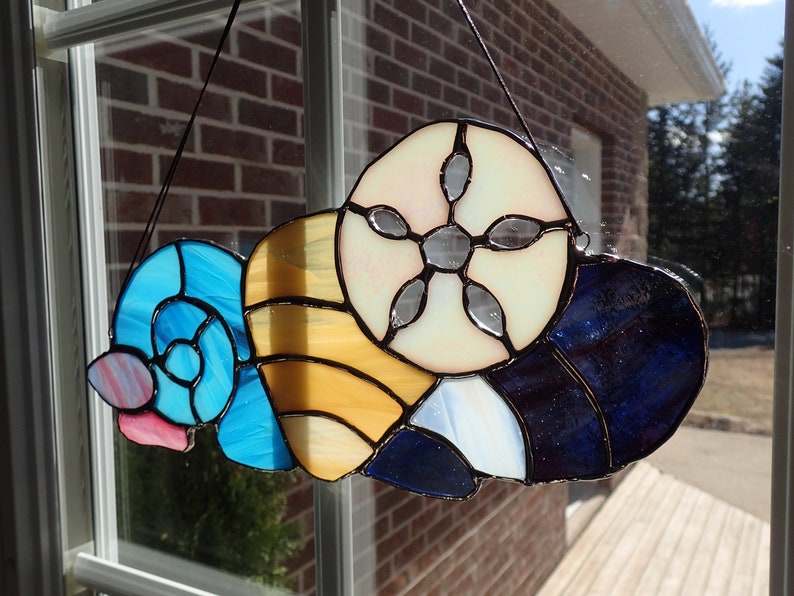 Stained Glass Suncatcher Sea Glass Art Scotia Glass Art - Etsy