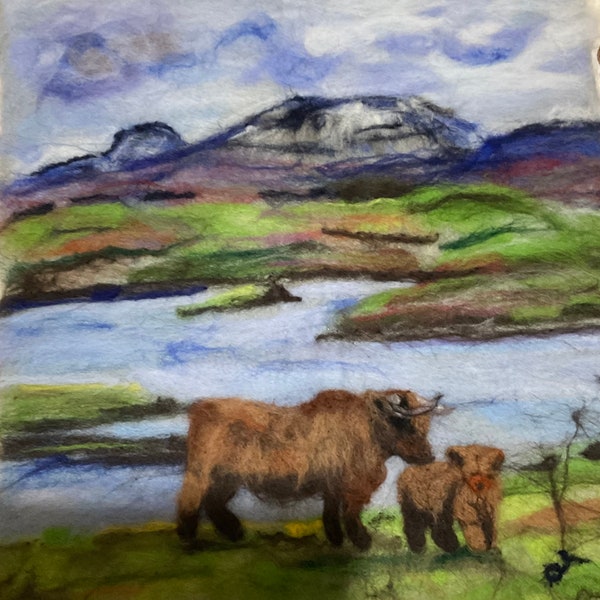 Needle Felted Pictures - Etsy UK