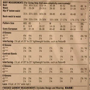 Simplicity Pattern 1108 American Sewing Guild Misses' Kimonos in ...