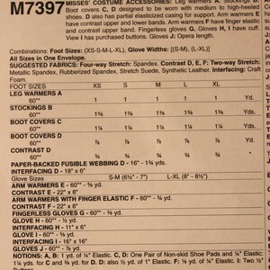 Mccalls Pattern 7397 Yaya Han Designs Gloves, Arm and Leg Warmers ...