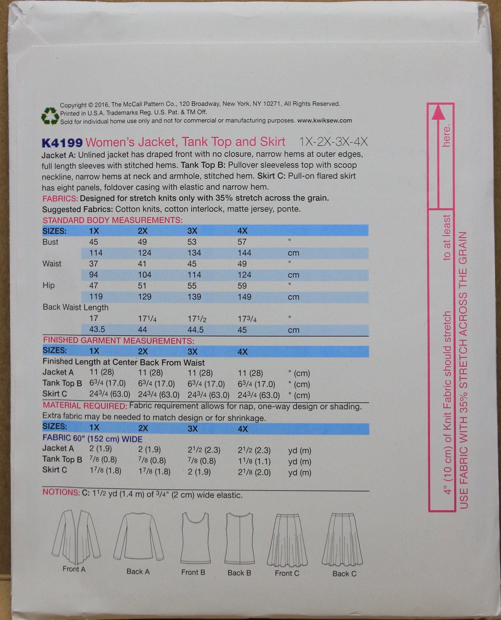 Kwik Sew Pattern K4199 Plus Size Women's Draped Jacket | Etsy