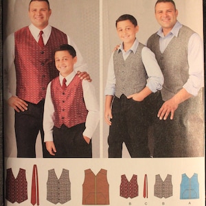 Simplicity Pattern 1506 Husky Boys in Size S-M-L and Big and Tall Mens ...