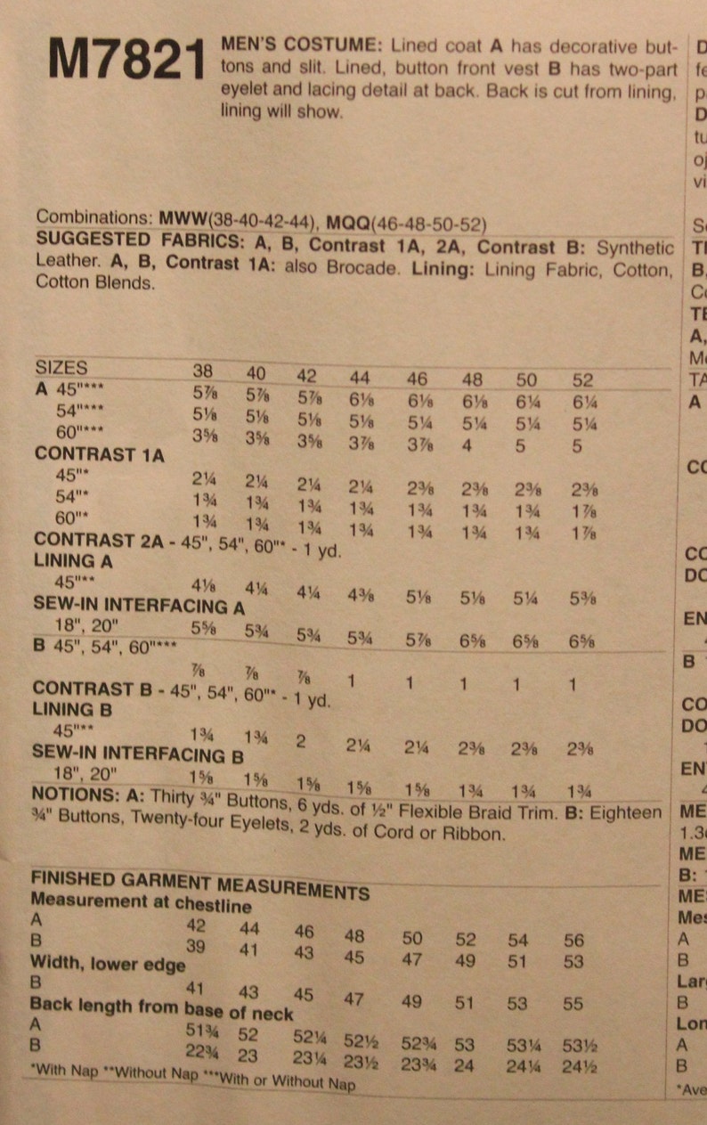 Mccalls Pattern 7821 MWW Once Upon a Time Killian Hook - Etsy