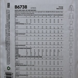 Butterick Pattern 6738 A5 Misses' Jacket, Dress, Top, Skirt & Pants in ...