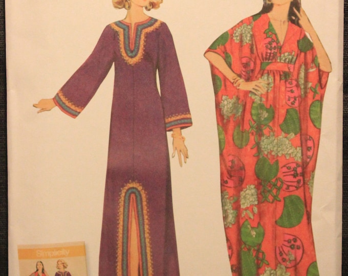 Simplicity Pattern 8505 Misses' 1970s Vintage Caftans (muumuu) in Sizes ...