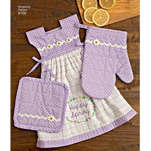 Simplicity Pattern 8109 Towel Dresses, Pot Holders and Oven Mitts - Etsy