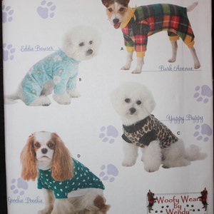 Simplicity Pattern 3939 Woofy Wear by Wendy Dog Clothes and Sweaters in ...