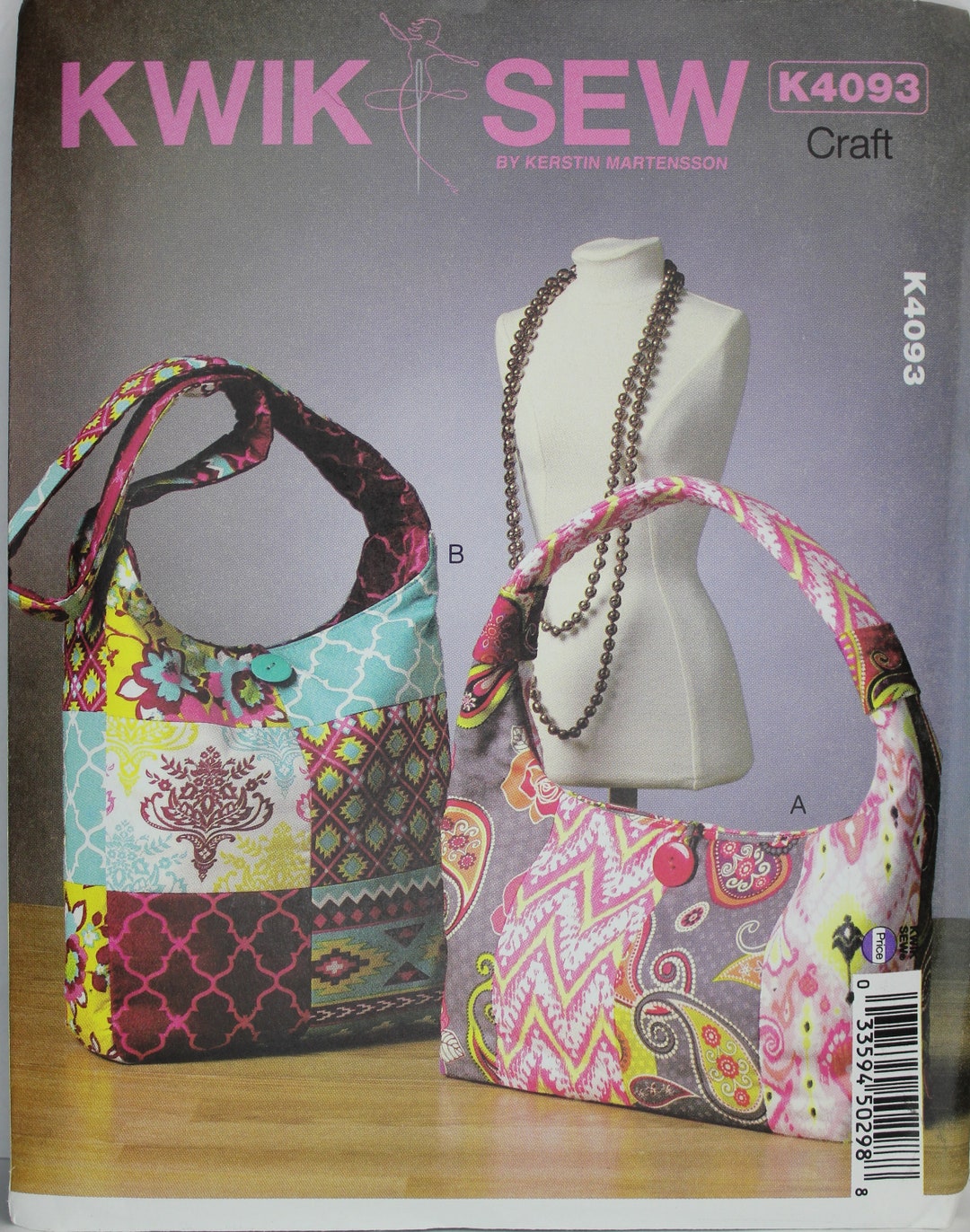 Kwik Sew Pattern K4093 Patch Work Shoulder and Hand Bags - Etsy