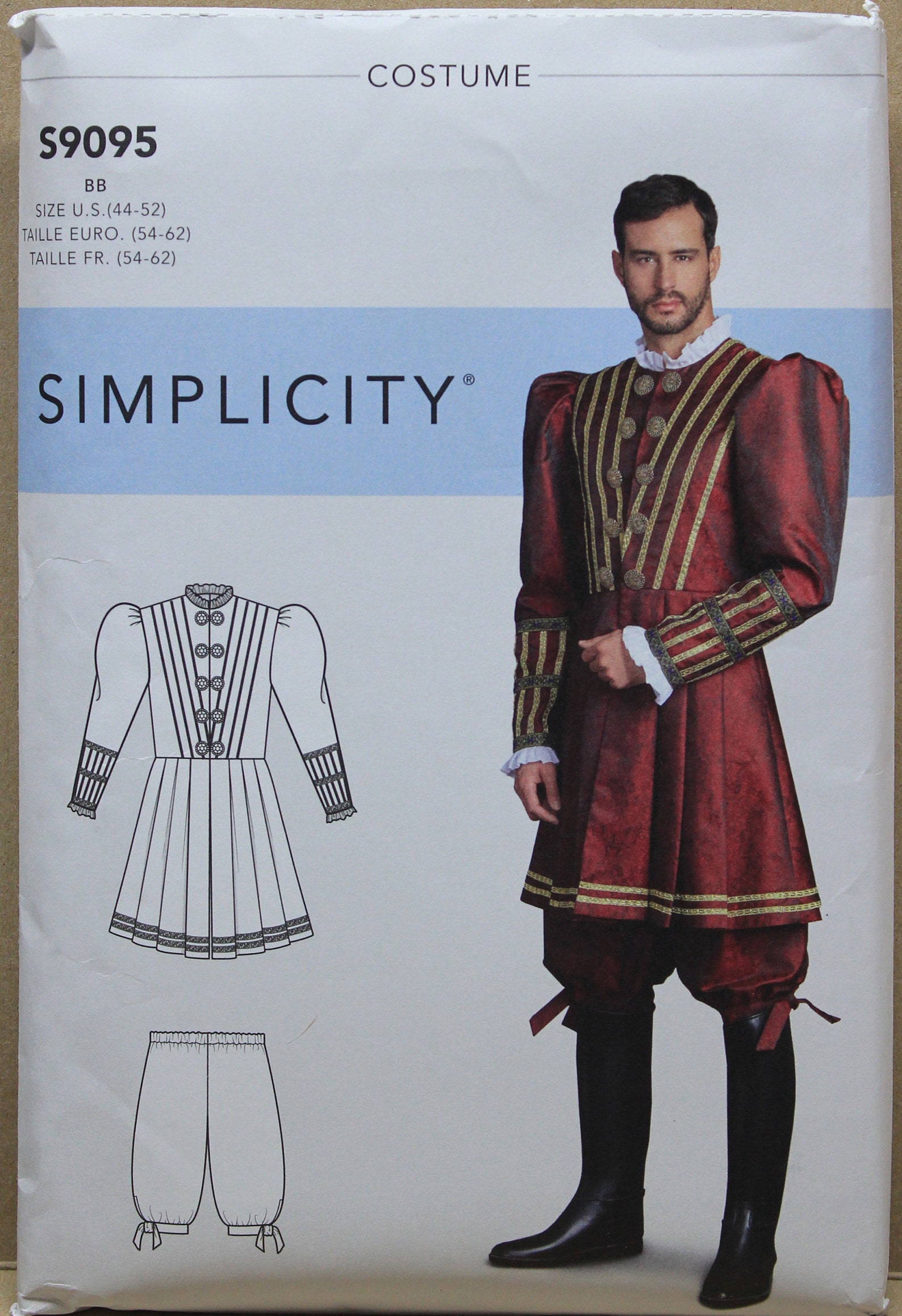 Simplicity Pattern 9095 BB Men's Tudor Era Historical - Etsy