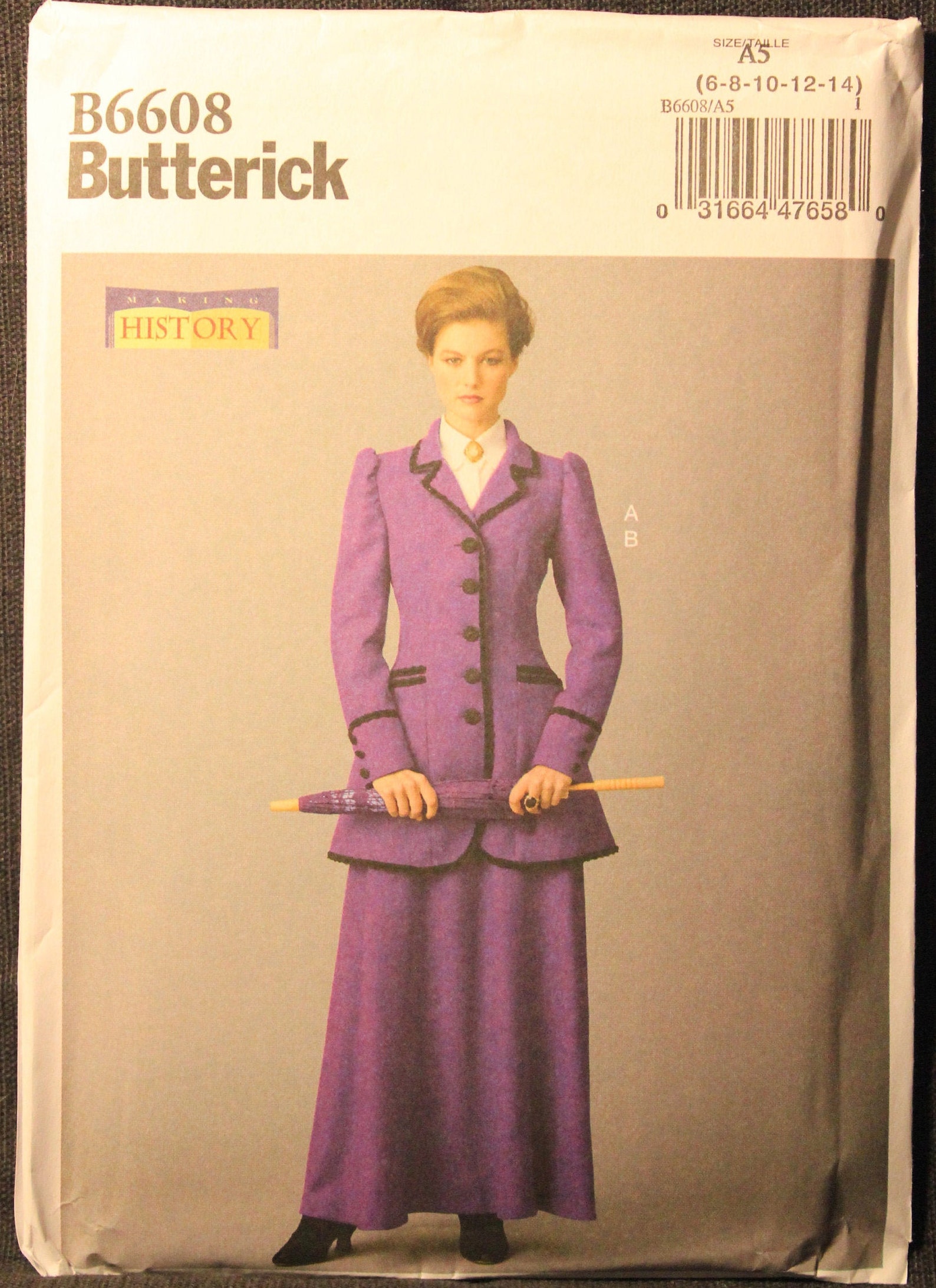 Butterick Pattern 6608 A5 Making History Misses' - Etsy
