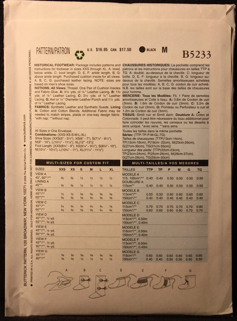 Butterick Pattern 5233 Making History Cosplay Historical | Etsy