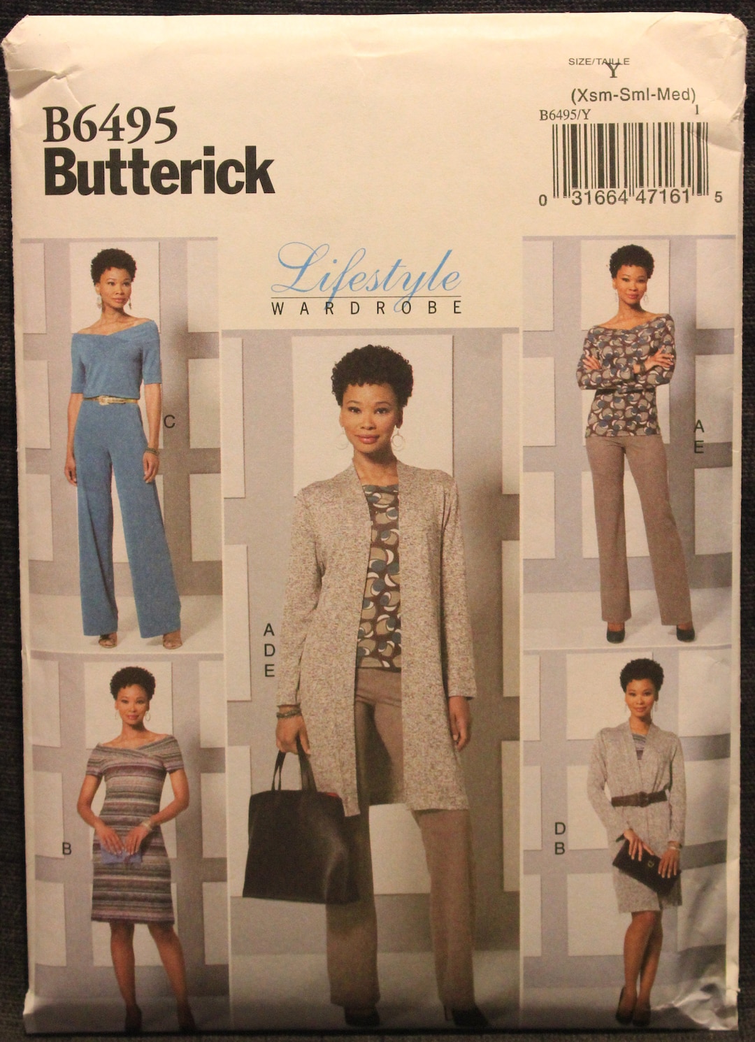 Butterick Pattern 6495 Y Lifestyle Wardrobe Misses' Knit Off-shoulder ...