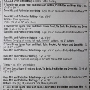 Simplicity Pattern 8109 Towel Dresses, Pot Holders and Oven Mitts - Etsy