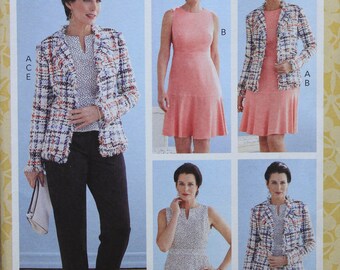 Butterick 6738 Misses' Jacket, Dress, Top, Skirt & Pants, Size 6-8-10 ...