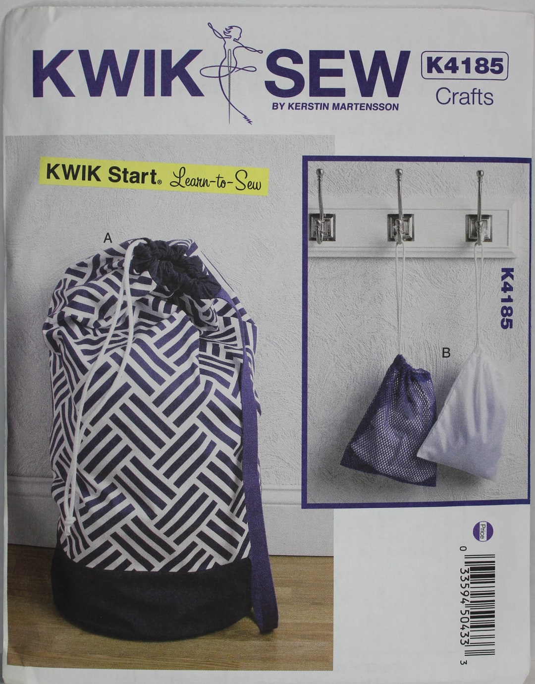 Kwik Sew Pattern K4185 Laundry and Drawstring Bags in Two Sizes - Etsy