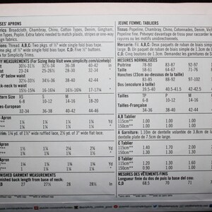 Simplicity Pattern 8152 Misses' Vintage 1970s Aprons in Sizes Xsmall ...