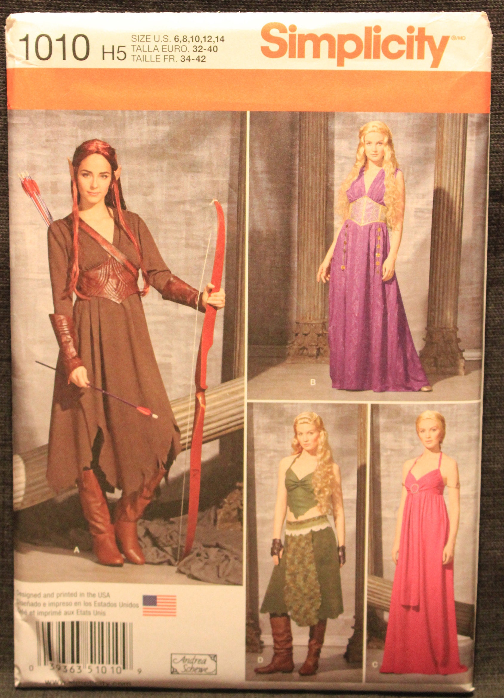 Simplicity Pattern 1345 R5 Andrea Schewe Designs Misses' Corsets and Ruffled Shrug Cosplay ...