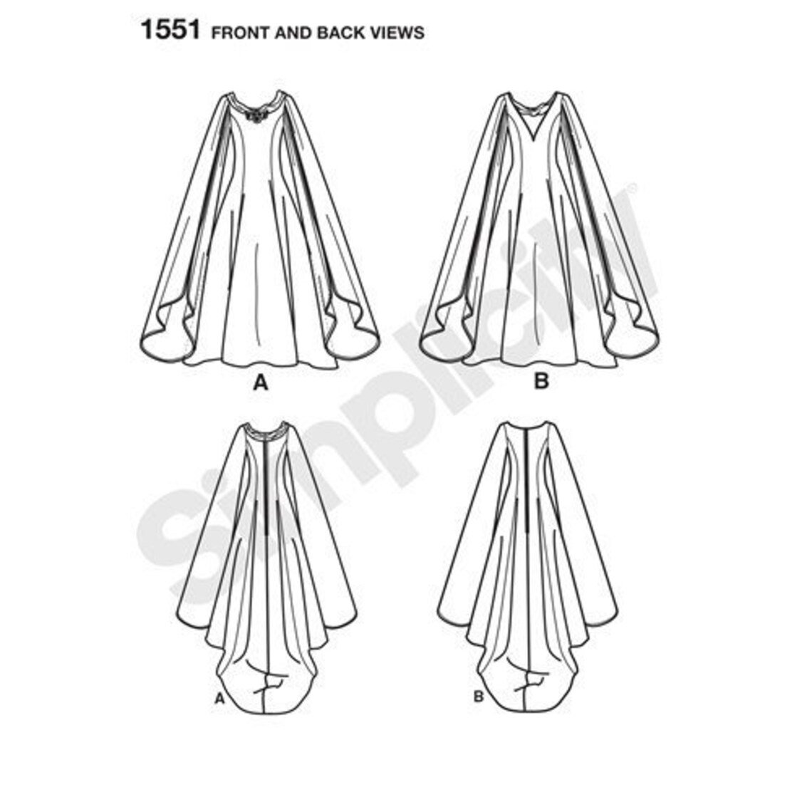 Simplicity Pattern 1551 U5 Andrea Schewe Design Misses Elven - Etsy