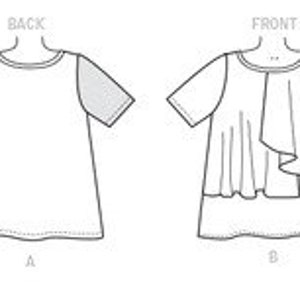 Butterick Pattern 6396 Miss Misses' Asymmetical-overlay Top in Sizes ...