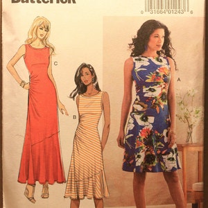 Butterick Pattern 6680 A5 Misses' Dress With Side Gather and Length ...