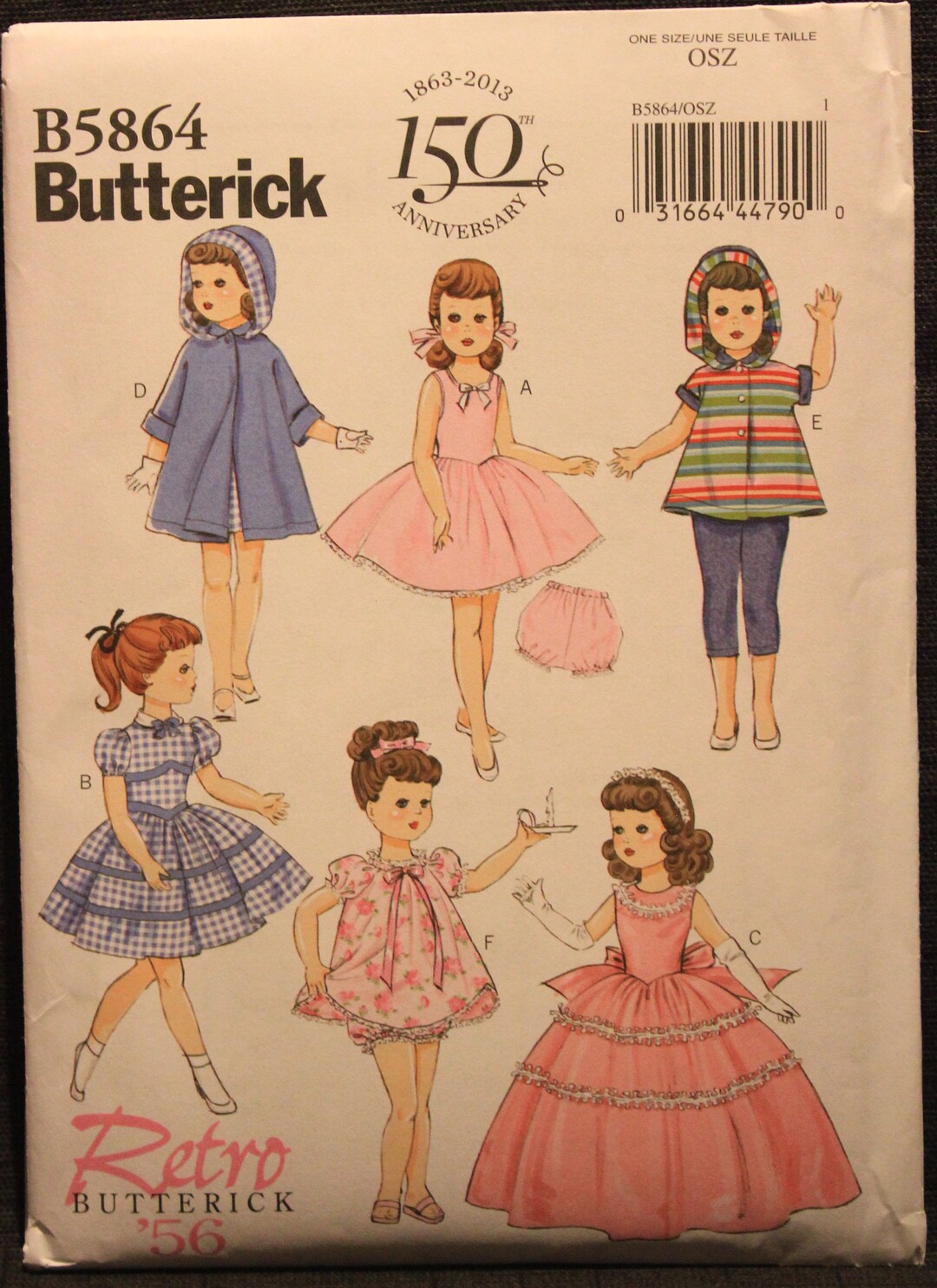 Butterick Pattern 5864 Retro Butterick '56 Clothes for 18in Dolls - Etsy