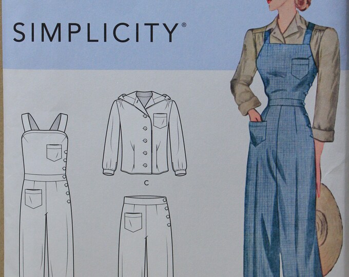 Simplicity Pattern 8447 H5 Misses' 1940s Vintage Rosie the Riveter ...