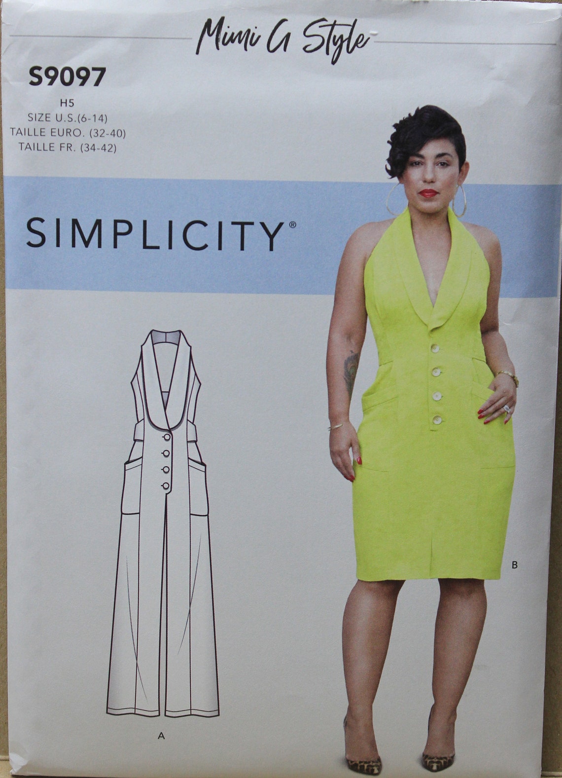 Simplicity Pattern 9097 H5 Mimi G Style Misses' Halter Back Dress and ...